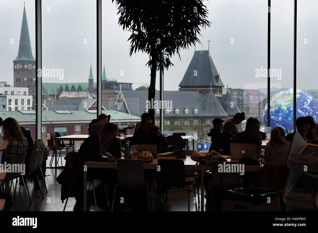 Students at work in the library inside Dokk1, a new culture and ...