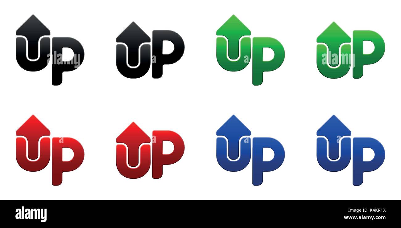 Arrow UP, up button, icon or logotype design Stock Vector Image & Art ...