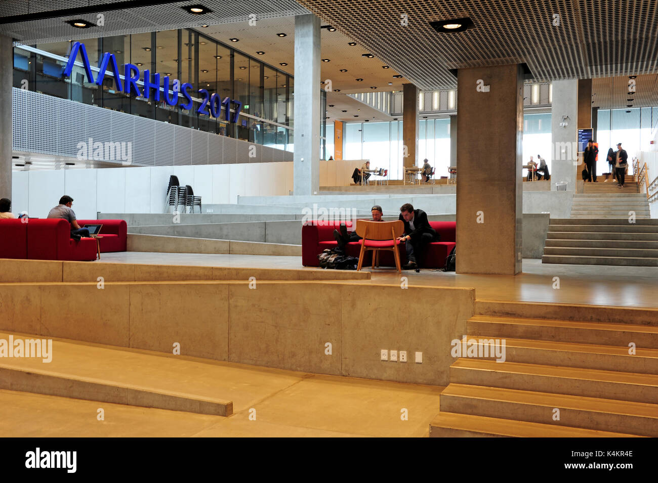 The library inside Dokk1, a new culture and multimedia house in Aarhus ...