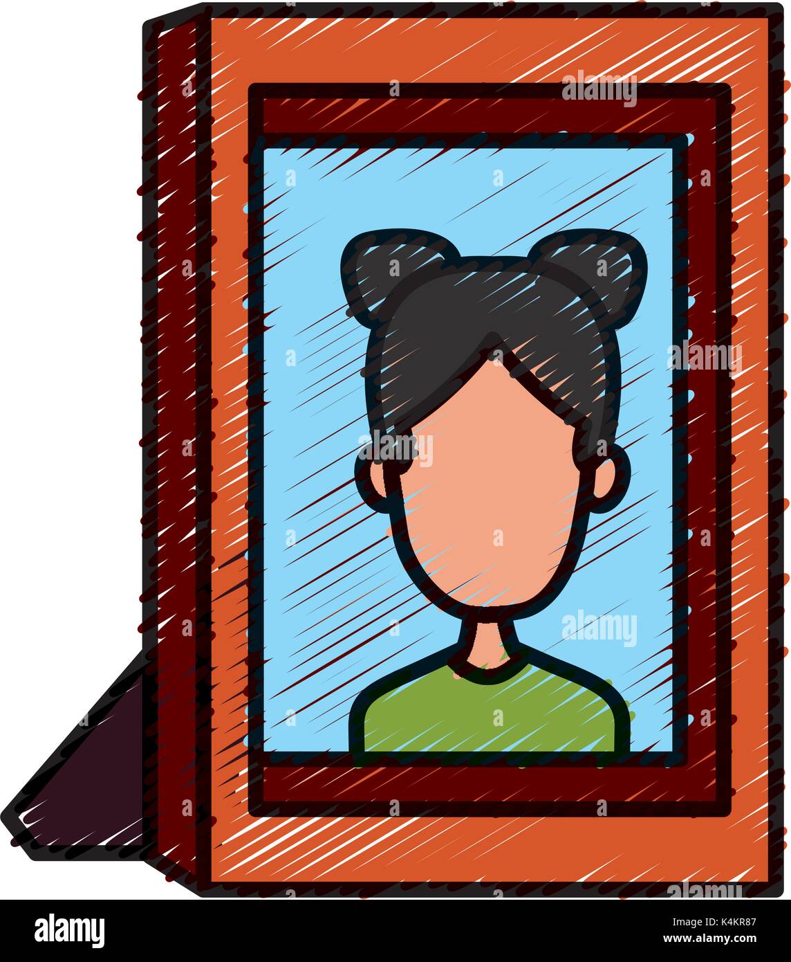 Girl picture frame Stock Vector Image & Art - Alamy