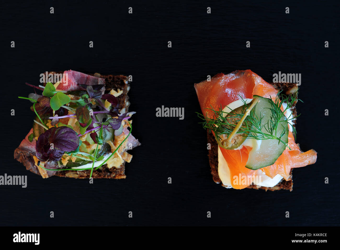 Traditional Danish Smørrebrød for sale at Aarhus Central Food Market ...