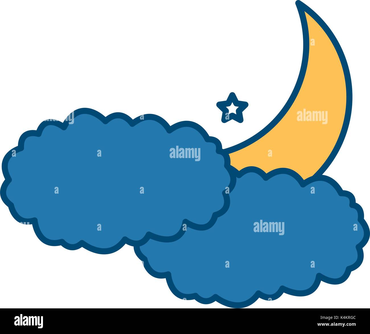 Moon and cloud Stock Vector Image & Art - Alamy