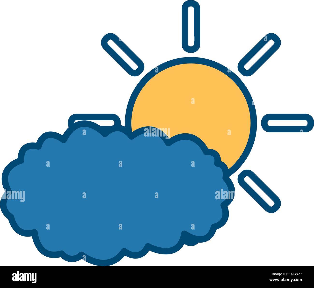 Sun and cloud Stock Vector Image & Art - Alamy