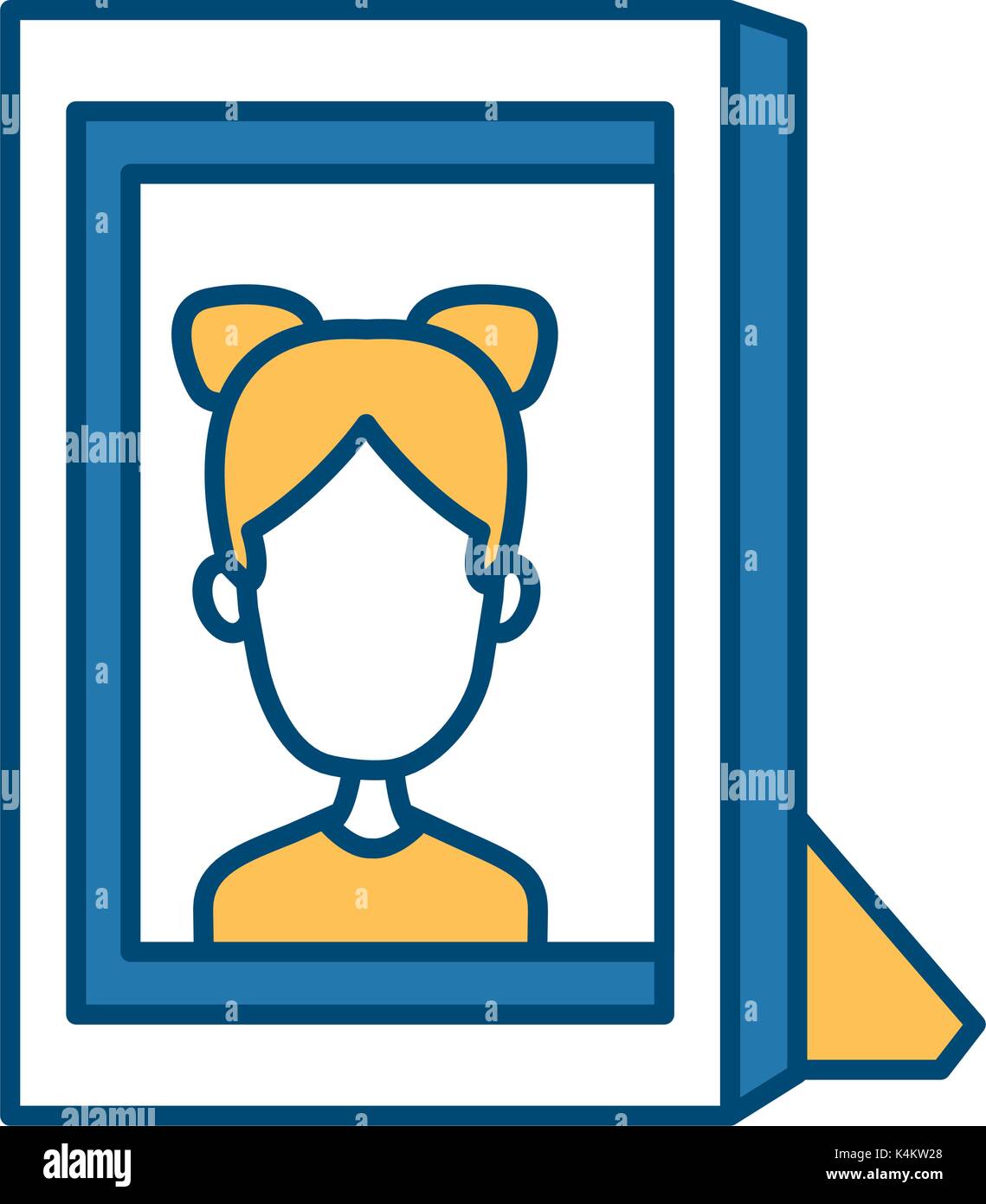 Girl picture frame Stock Vector Image & Art - Alamy