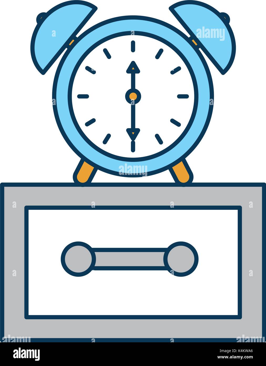 alarm clock on bedside table alert morning Stock Vector Image & Art - Alamy