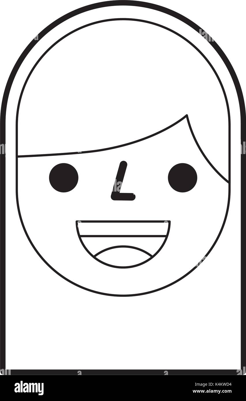 cartoon face girl smile avatar person icon Stock Vector Image & Art - Alamy