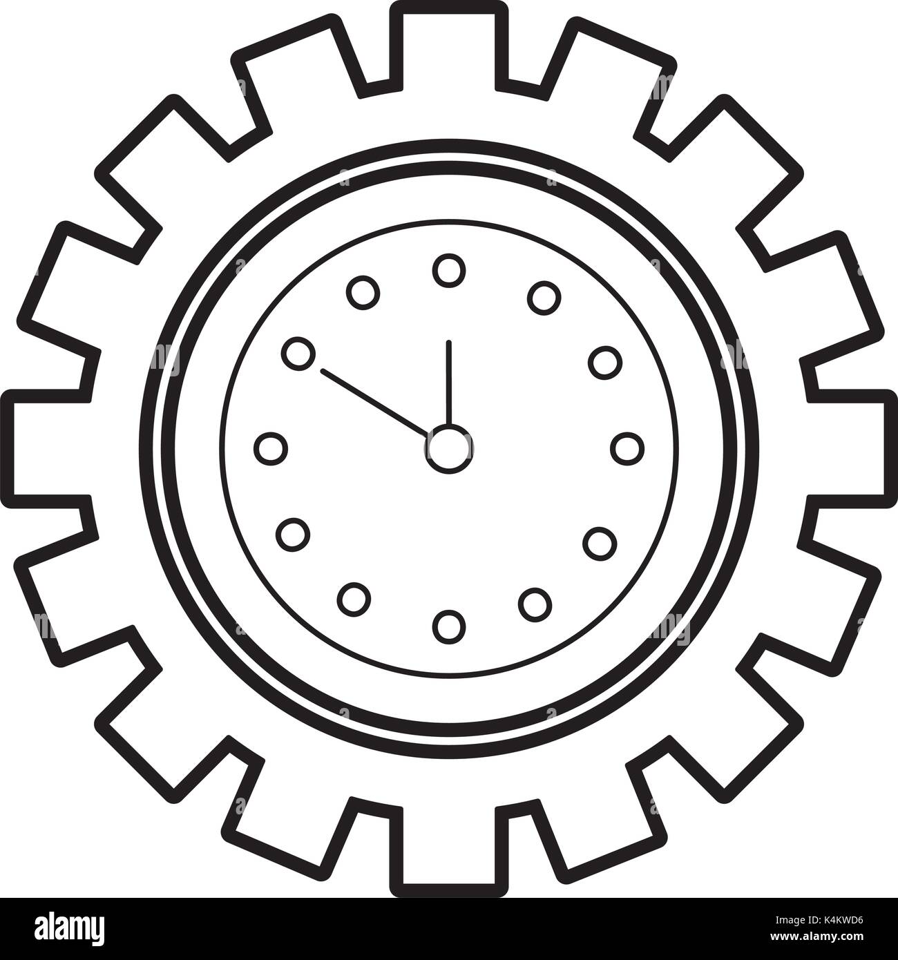 clock inside gear business time work concept Stock Vector Image & Art ...