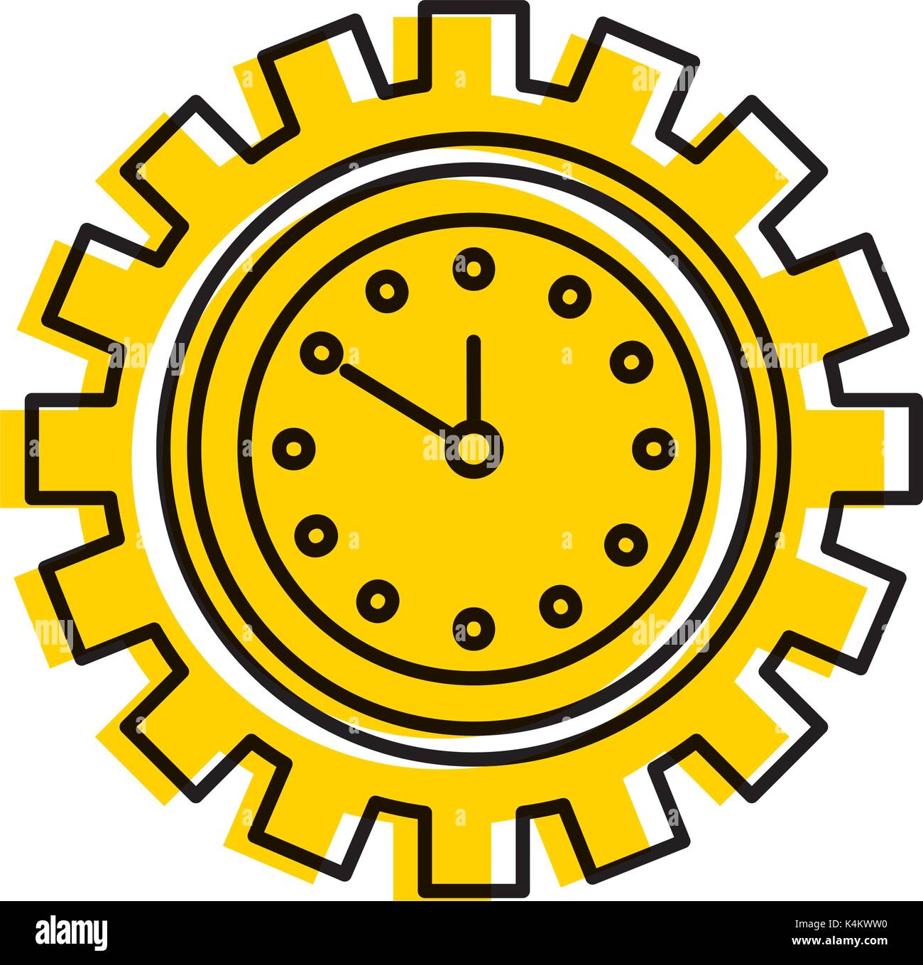 clock inside gear business time work concept Stock Vector Image & Art ...