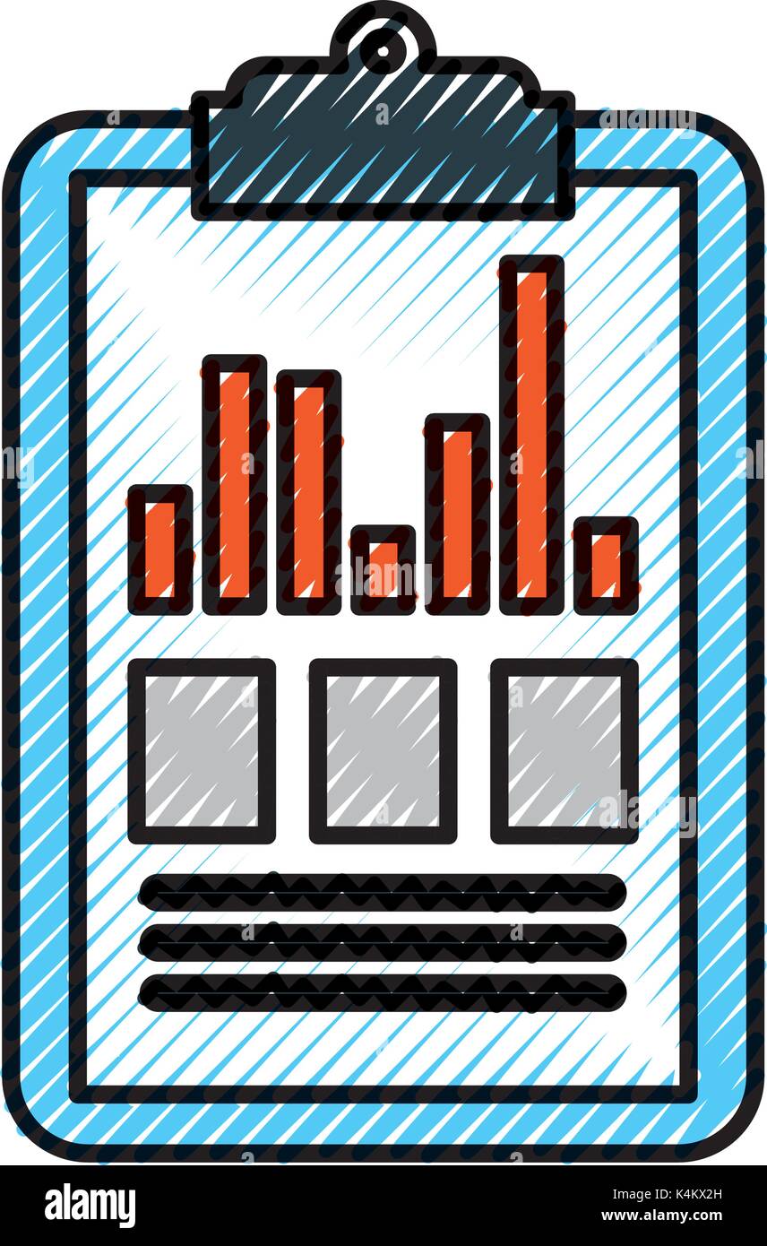 Clipboard business graph checklist Stock Vector Images - Alamy