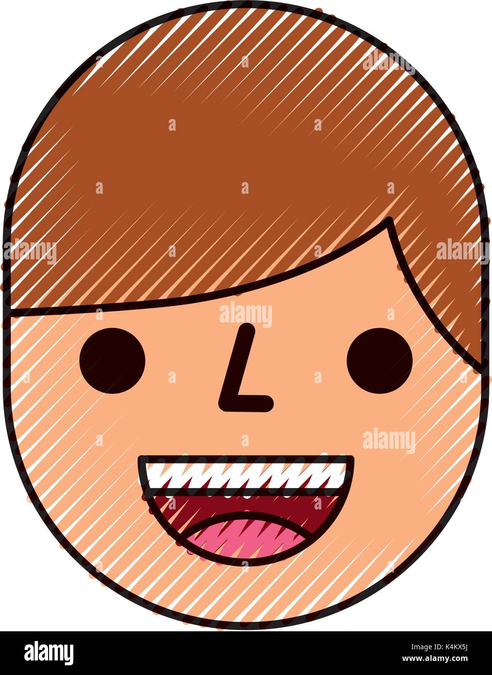 happy boy face expression facial character Stock Vector Image & Art - Alamy