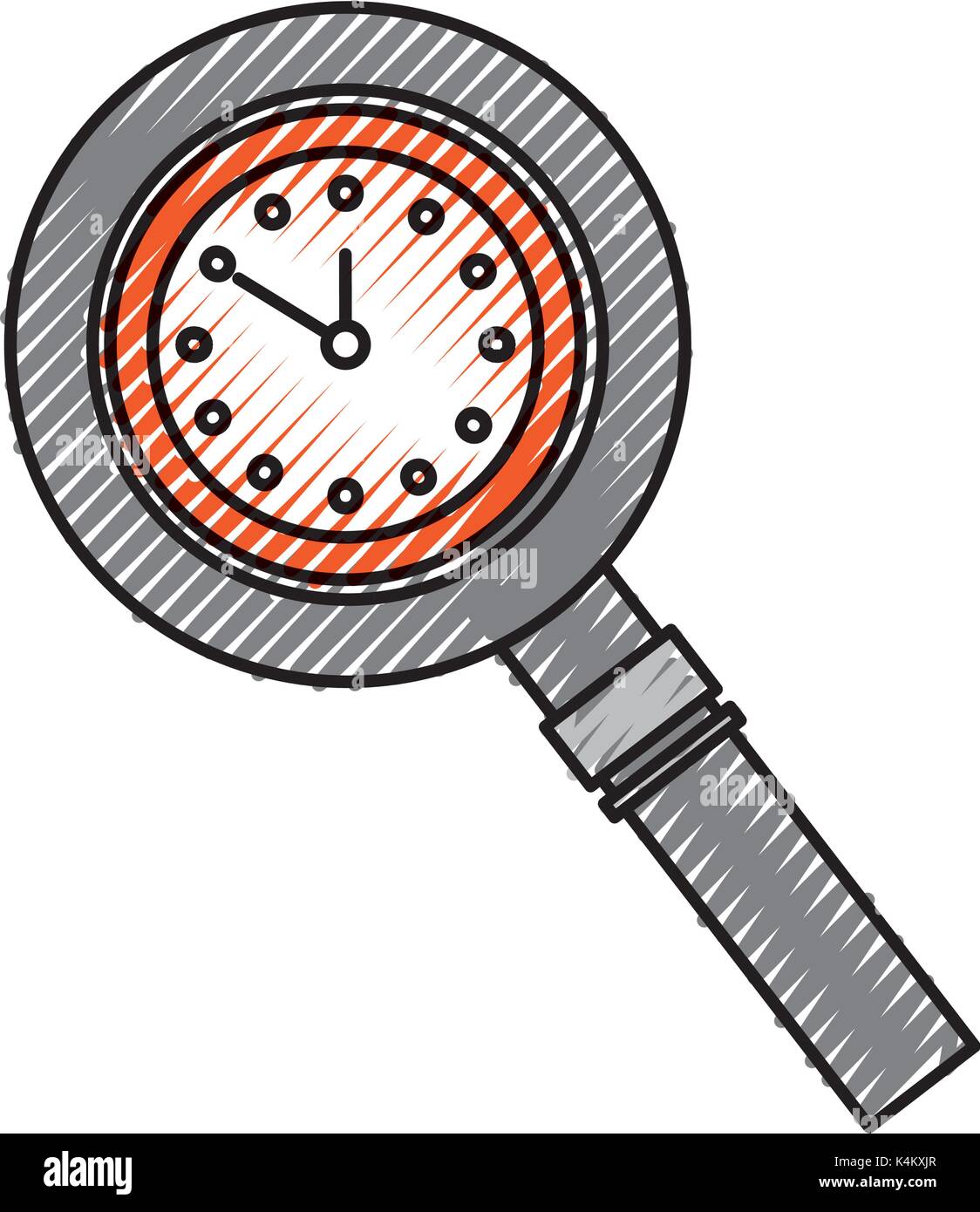 Magnify clock Stock Vector Images - Alamy