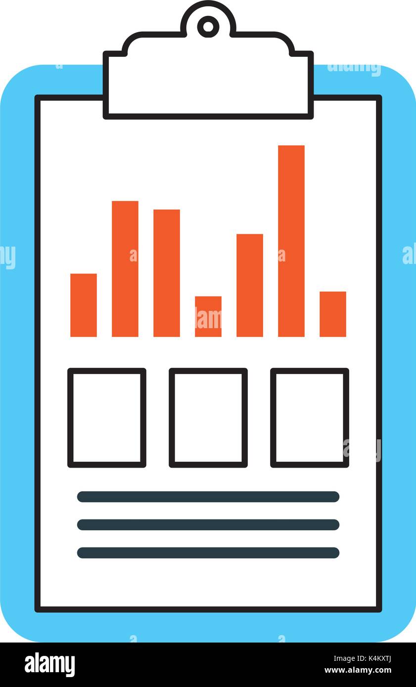 clipboard business graph checklist report Stock Vector Image & Art - Alamy