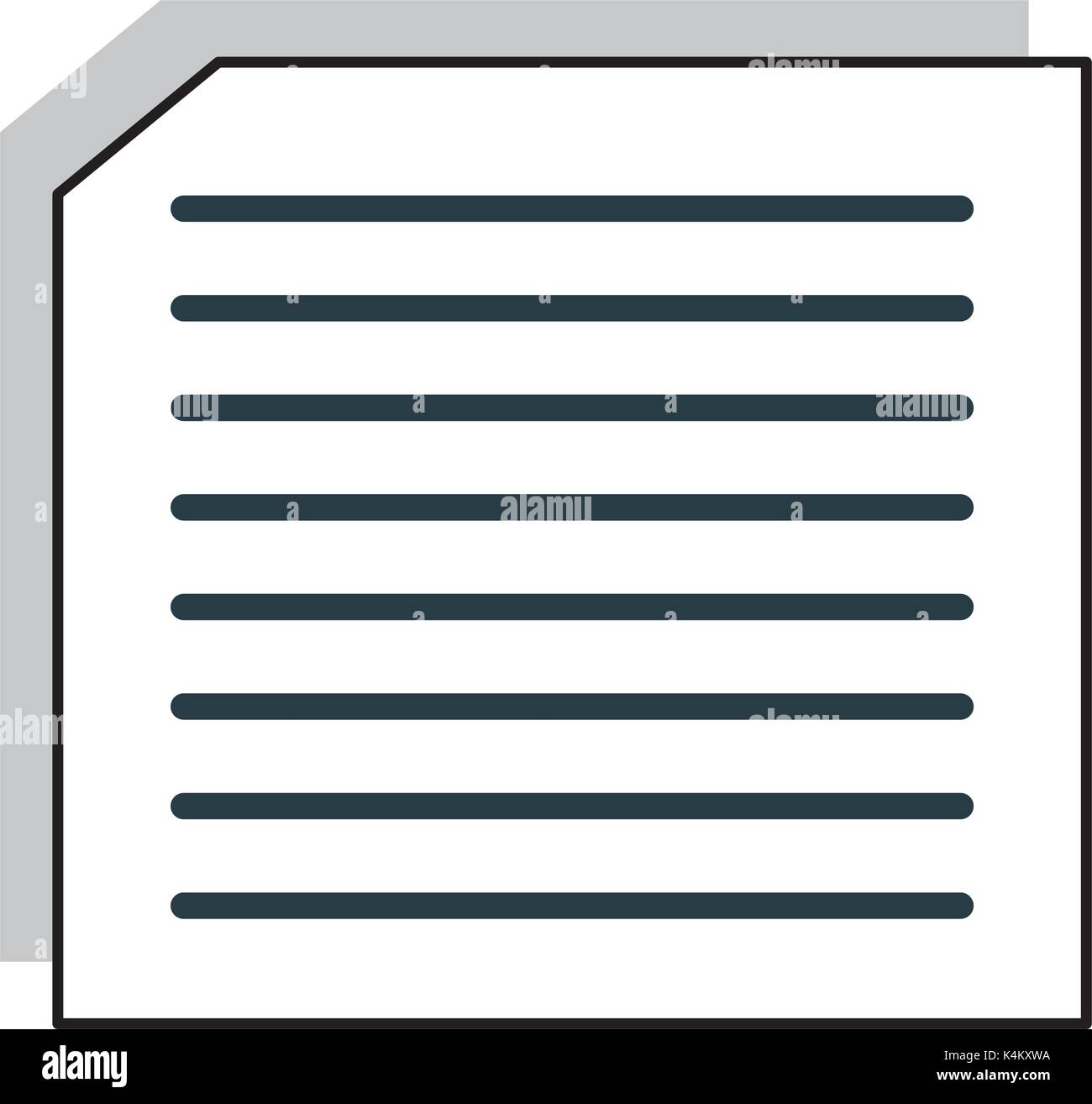 sheet of paper with text document writing contract Stock Vector Image ...