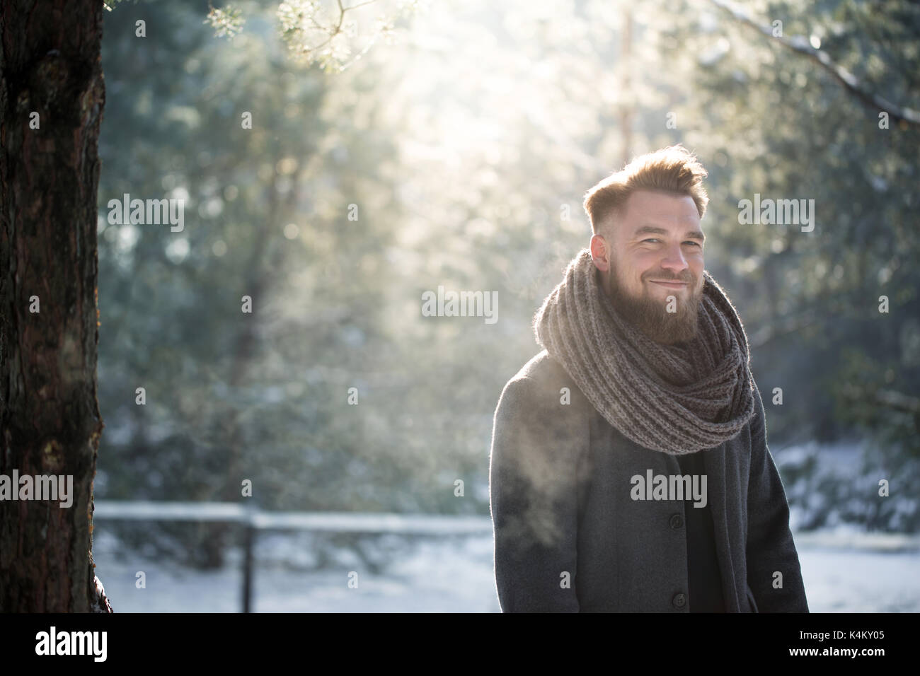 Cheerful guy winter fashion hi-res stock photography and images - Alamy