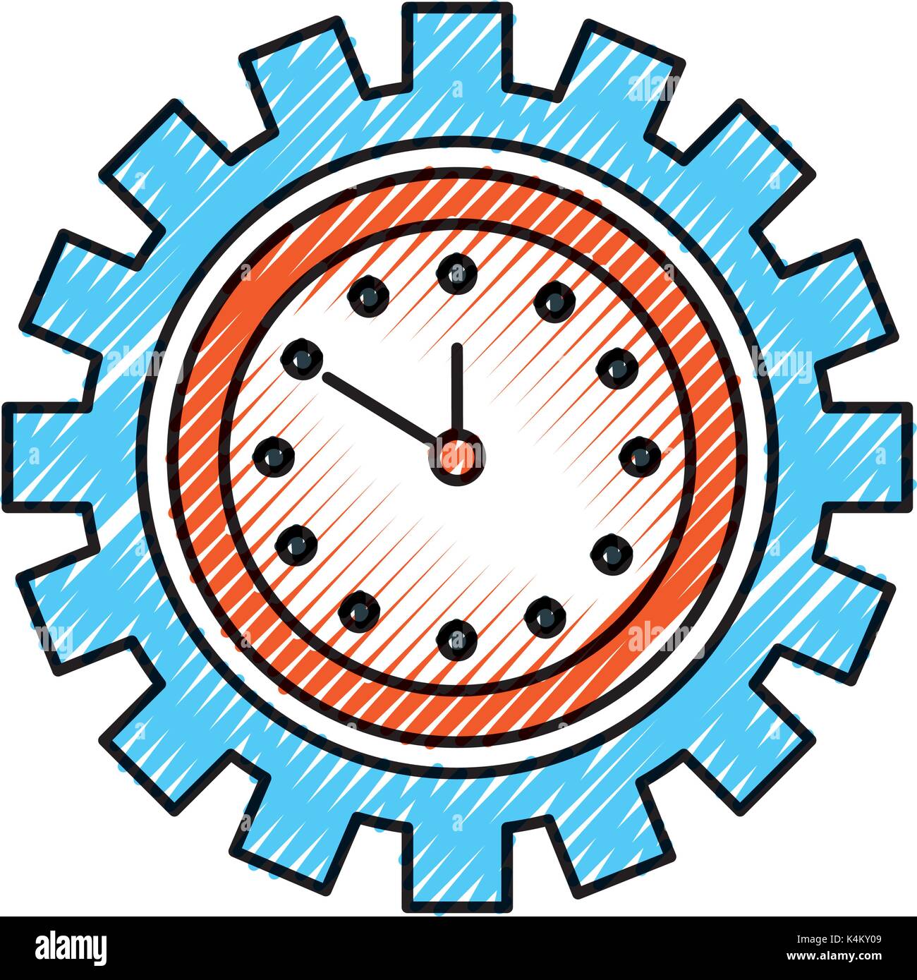 Clock inside detail Stock Vector Images - Alamy
