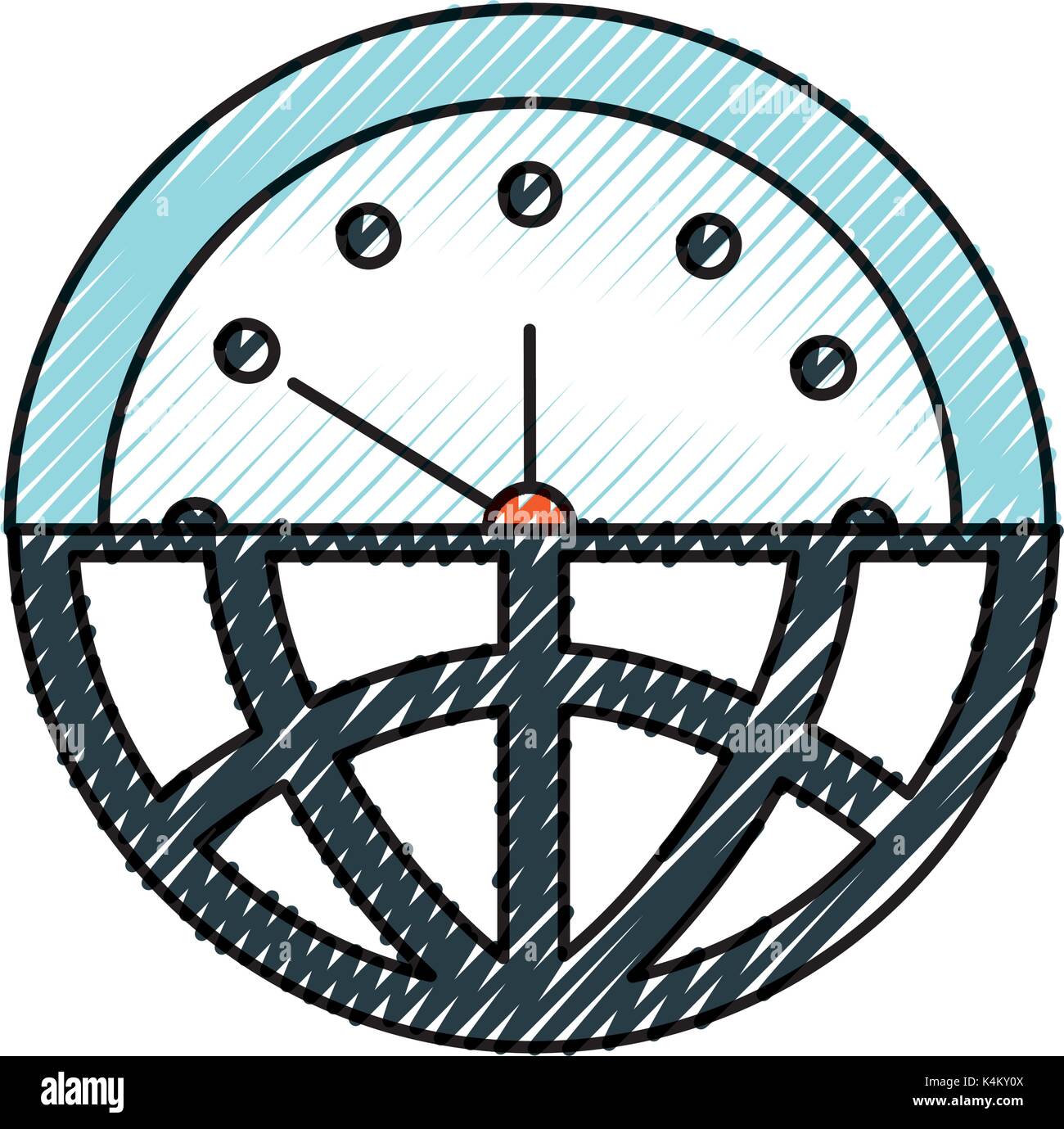 half globe plus half clock meaning time management Stock Vector Image ...