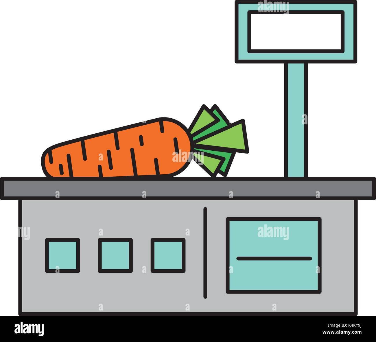 weight scale measure supermarket equipment Stock Vector Image & Art - Alamy