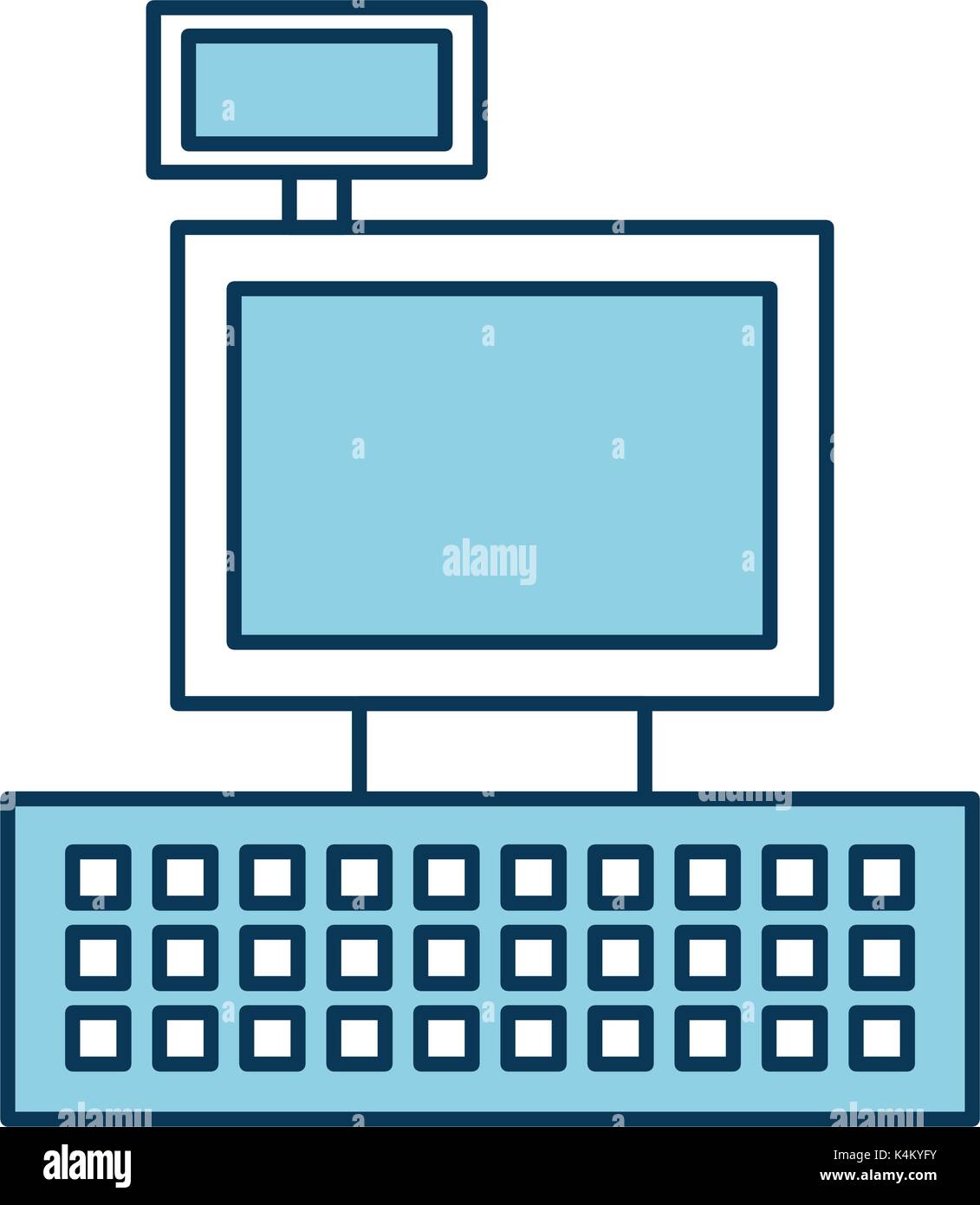 cash register machine keypad display for supermarket Stock Vector Image ...