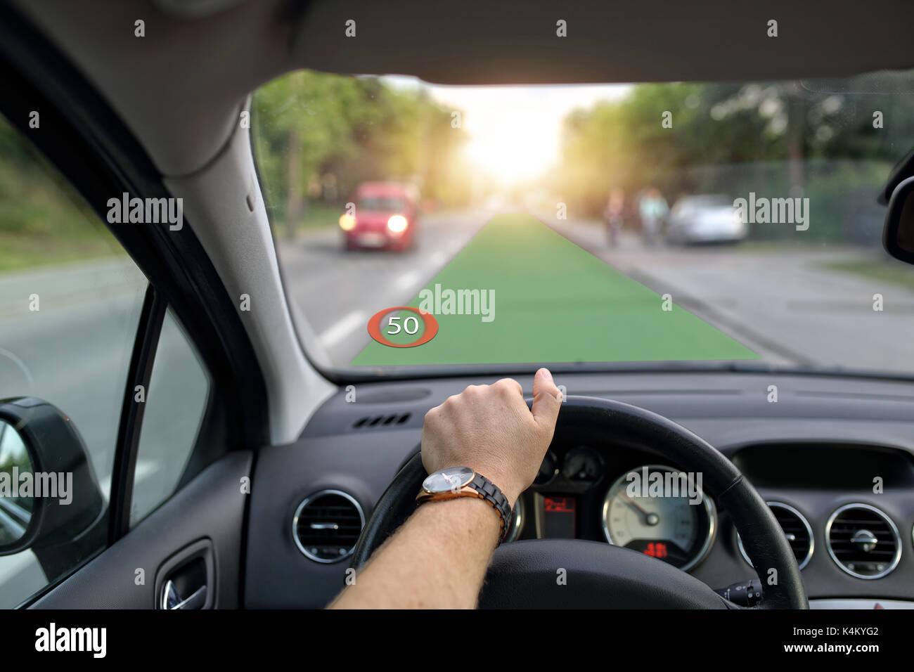 Driver assistance system in the car Stock Photo - Alamy