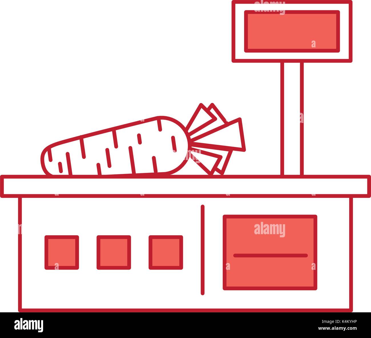weight scale measure supermarket equipment Stock Vector Image & Art - Alamy
