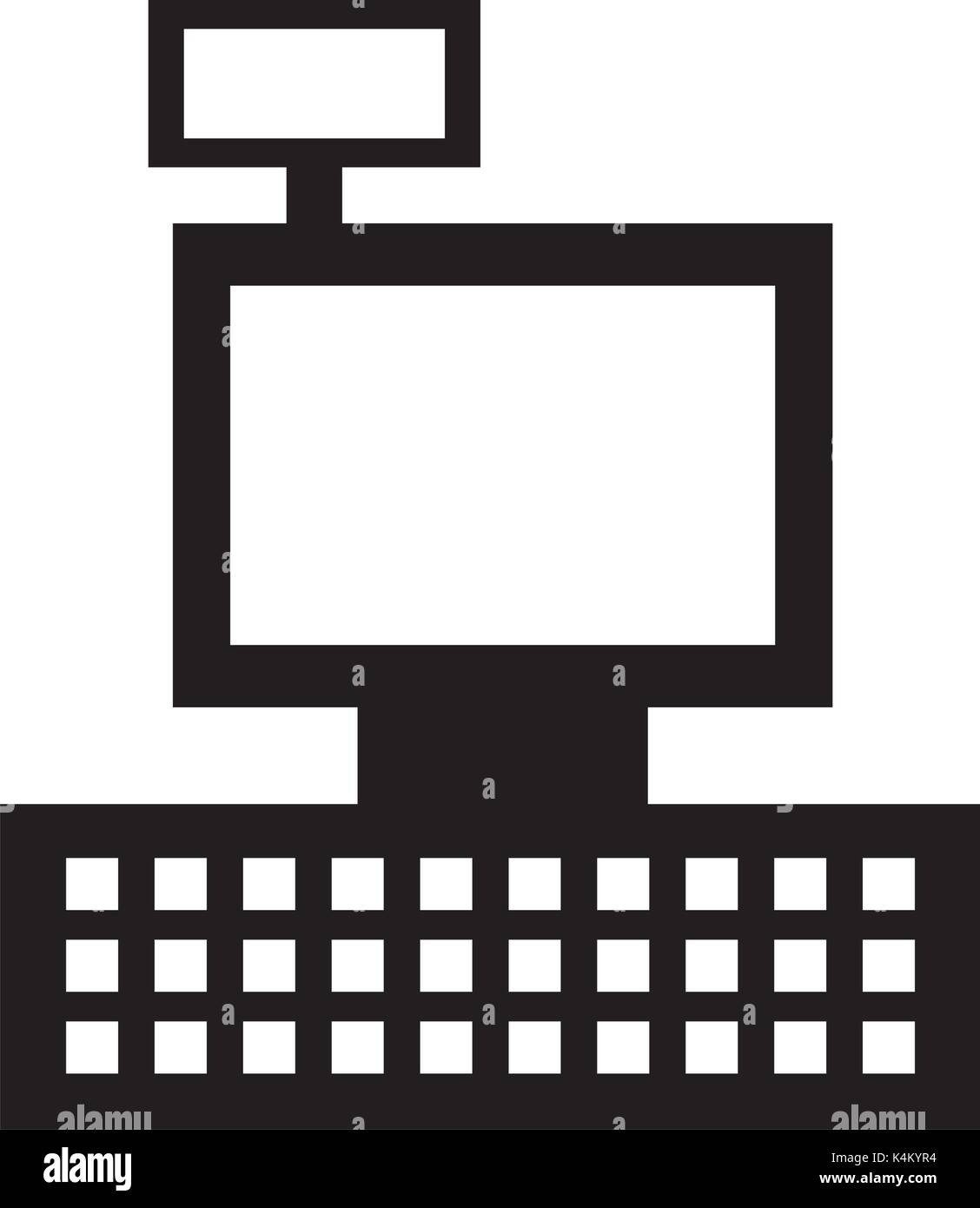 cash register machine keypad display for supermarket Stock Vector Image ...