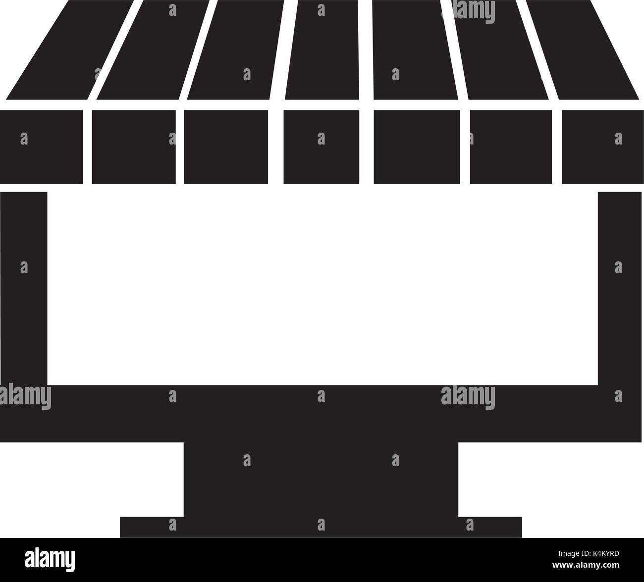 Online grocery store vector illustration with food product shelves ...