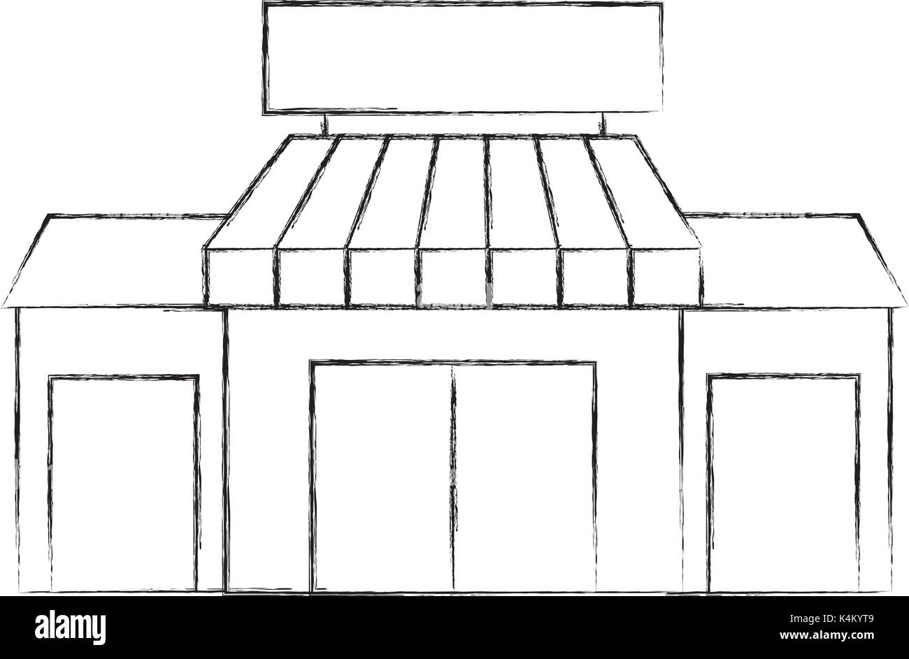 Supermarket Building Drawing