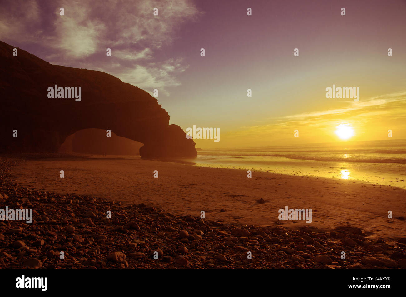 Legzira beach sunrise hi-res stock photography and images - Alamy