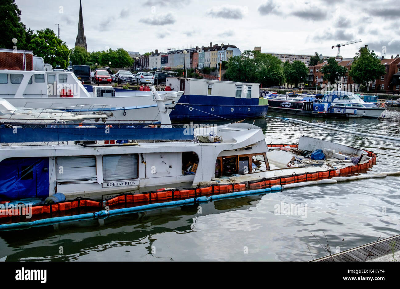 The wreck of the Roehampton,Bristol Harbour,Bristol England UK Stock ...