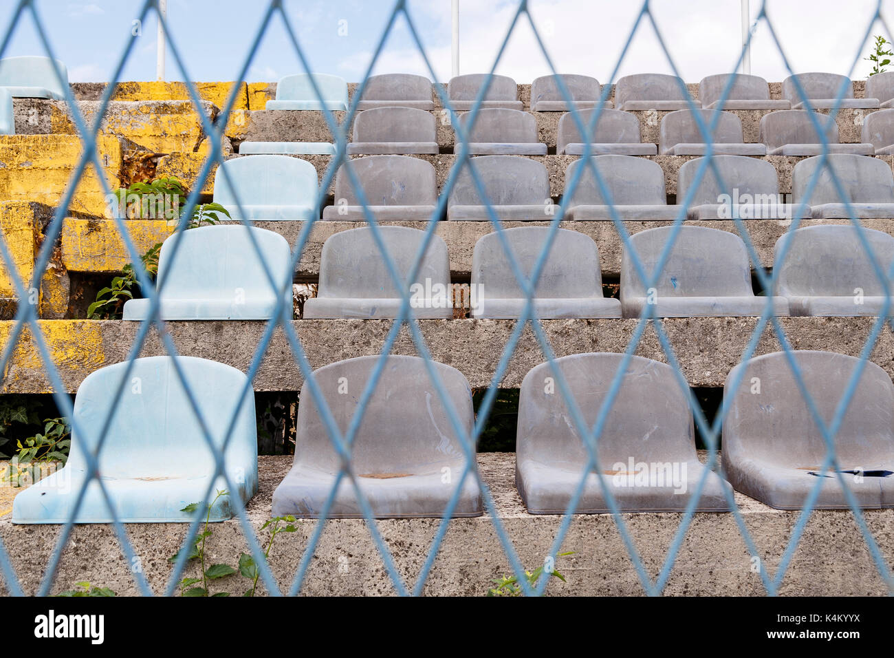 Old school terraces and seats on a football stadium Stock Photo - Alamy