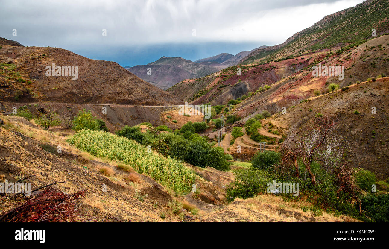 Moroccan mountain road Stock Photo - Alamy