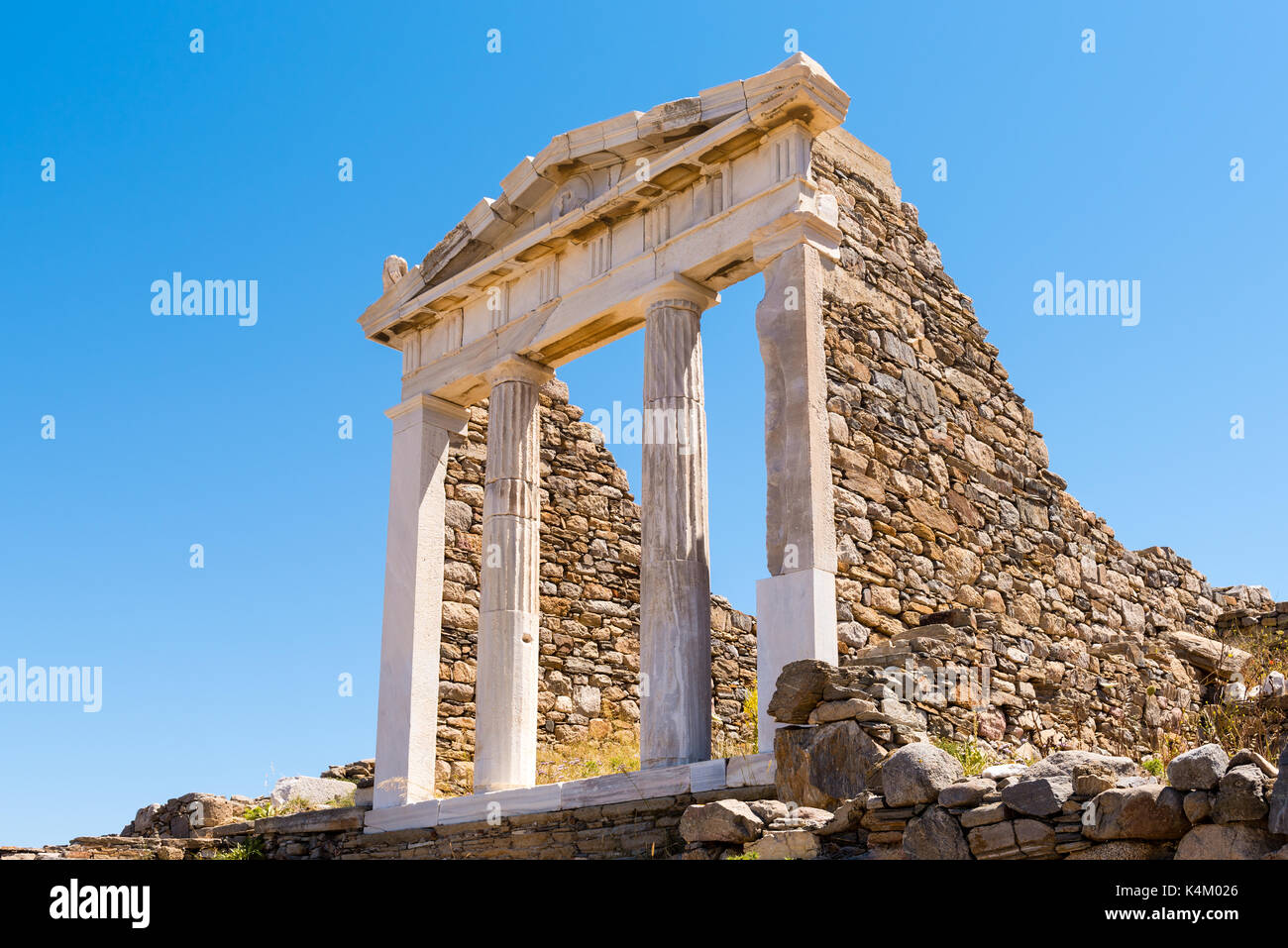 The Temple of Isis in Archaeological Site of Delos island, Cyclades ...