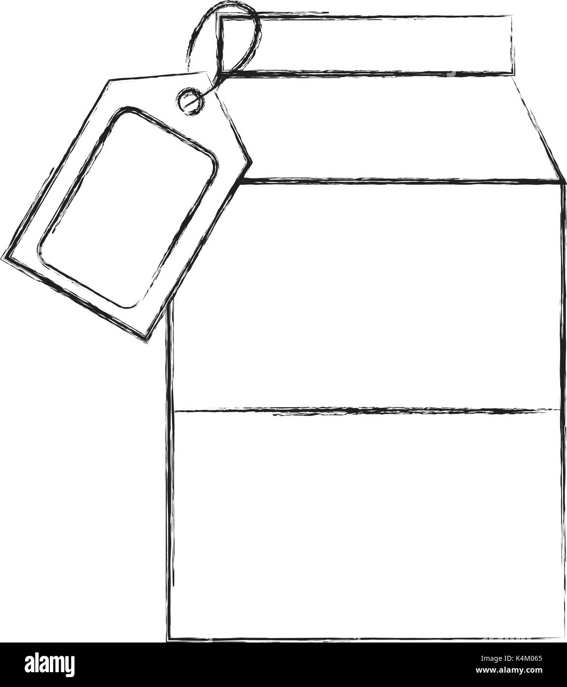 juice box carton drinking price tag and barcode scanner Stock Vector ...