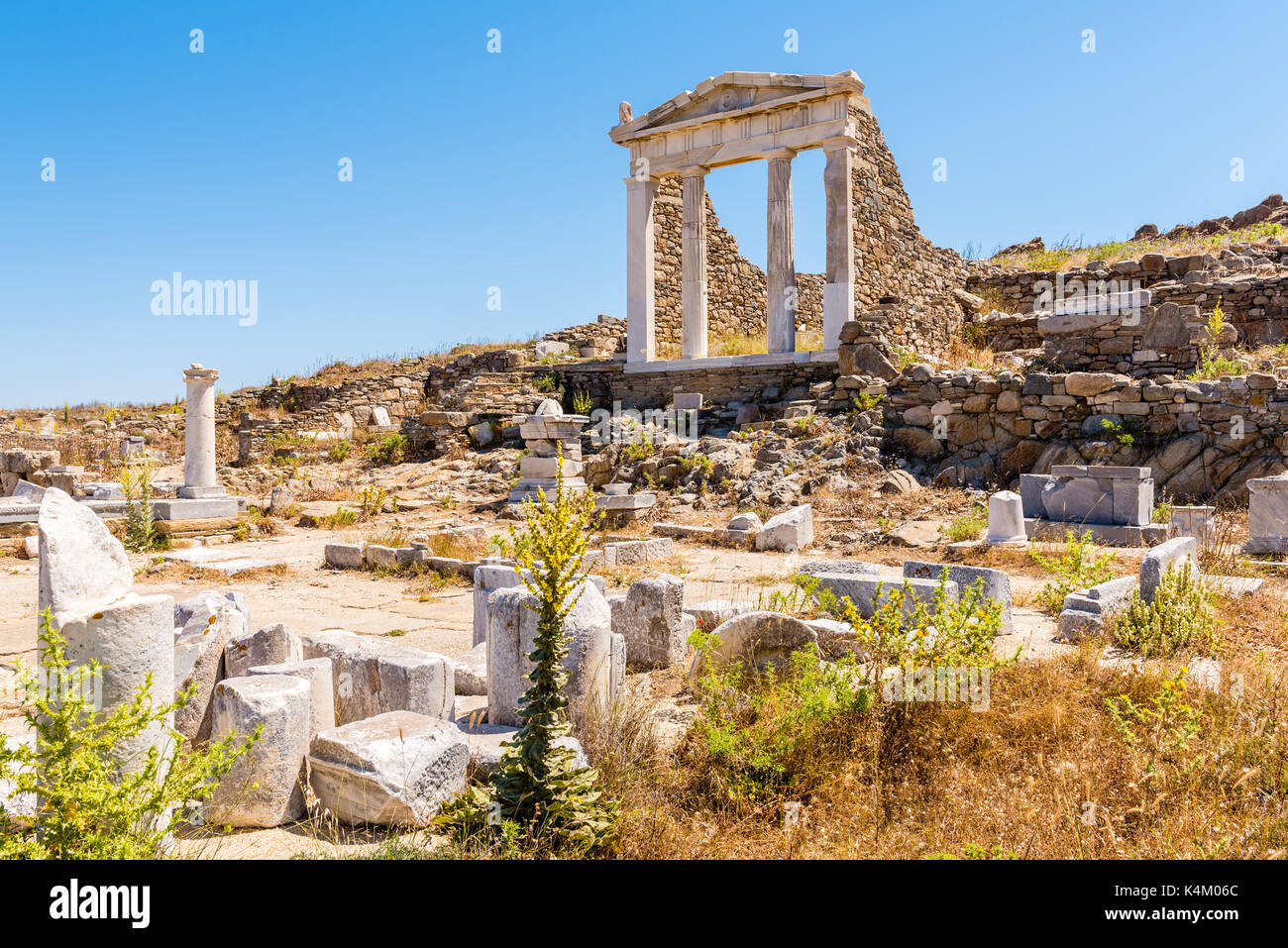The Temple of Isis in Archaeological Site of Delos island, Cyclades ...