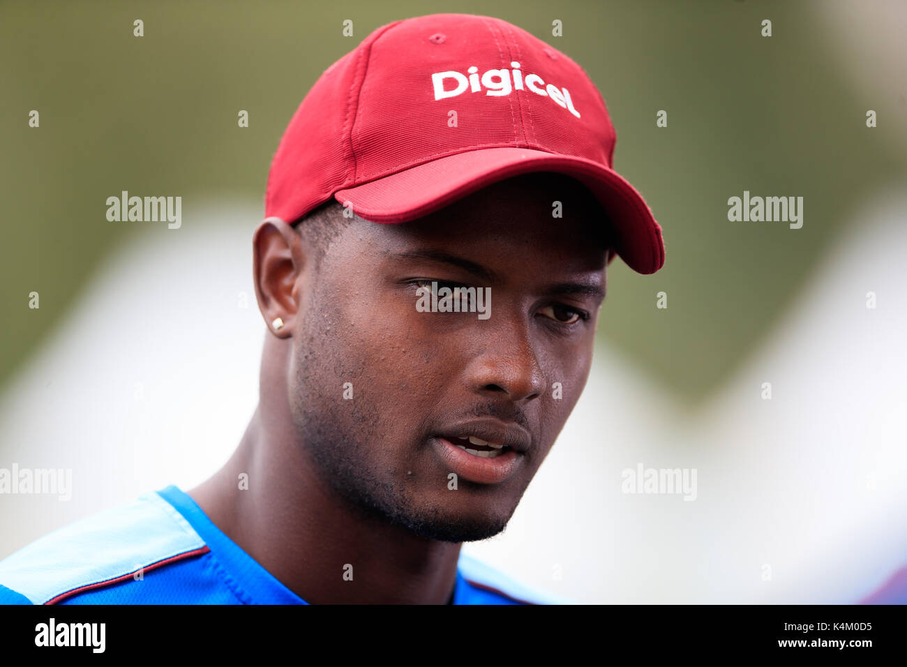 West Indies captain Jason Holder during the nets session at Lords ...