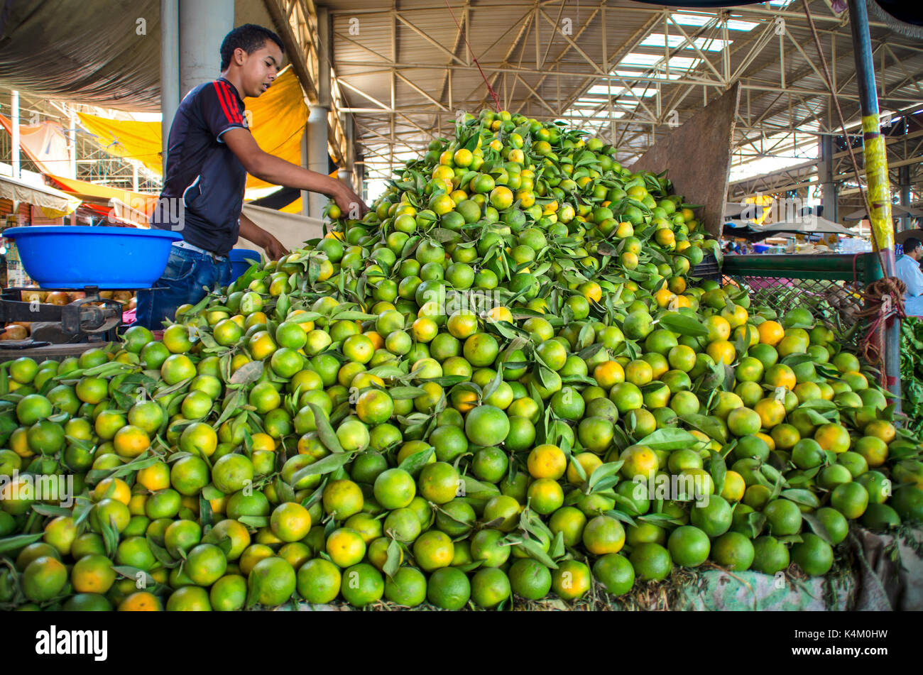 GADIR - SEPTEMBER 10: Market (souk) in a city Agadir in Morocco. The ...