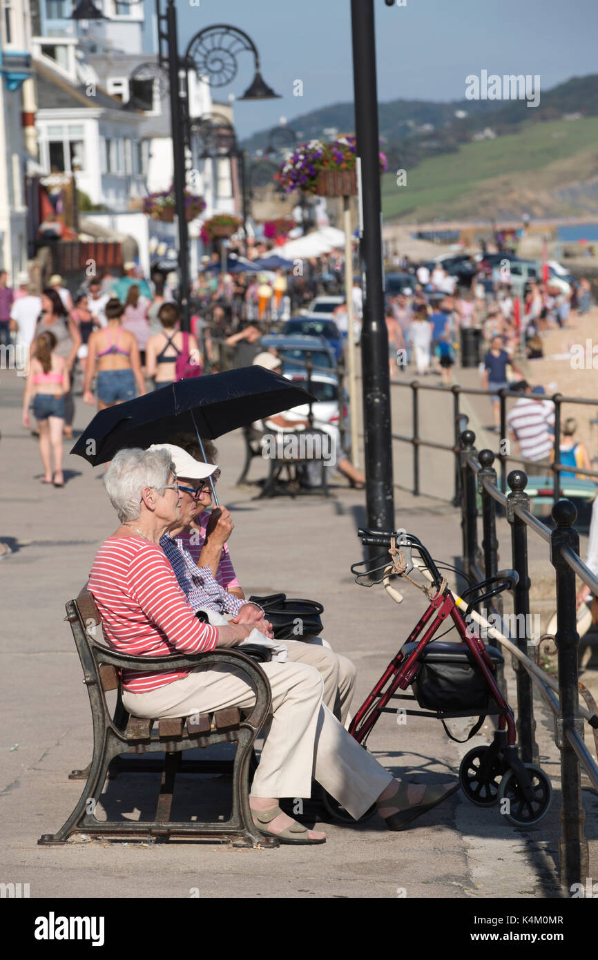 Lyme Regis, ancient town featured in the Domesday Book, with historical ...