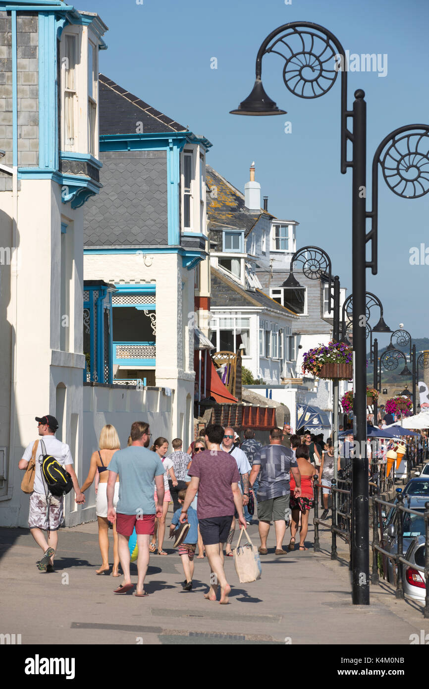 Lyme Regis, ancient town featured in the Domesday Book, with historical ...