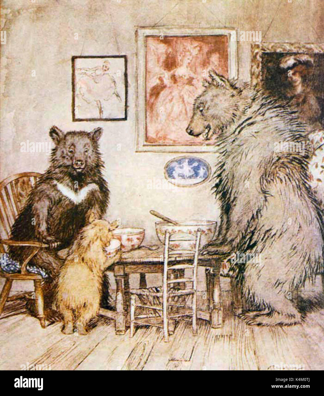 The Three Bears Illustration High Resolution Stock Photography and ...