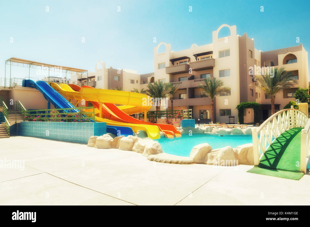 Swimming pool in hotel. Hurghada city in Egypt Stock Photo - Alamy