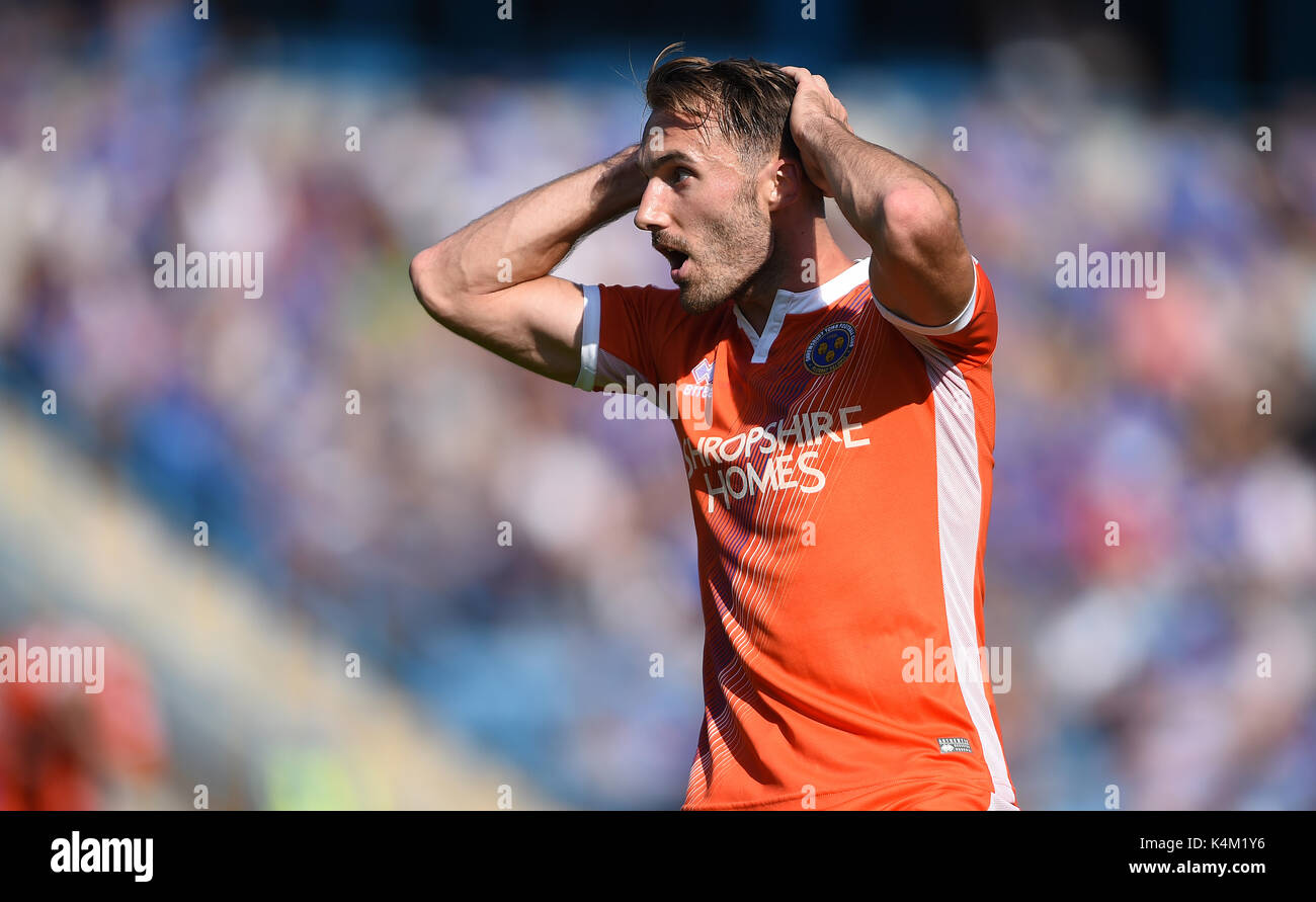 Shrewsbury Town's Alex Rodman rues a missed chance Stock Photo - Alamy