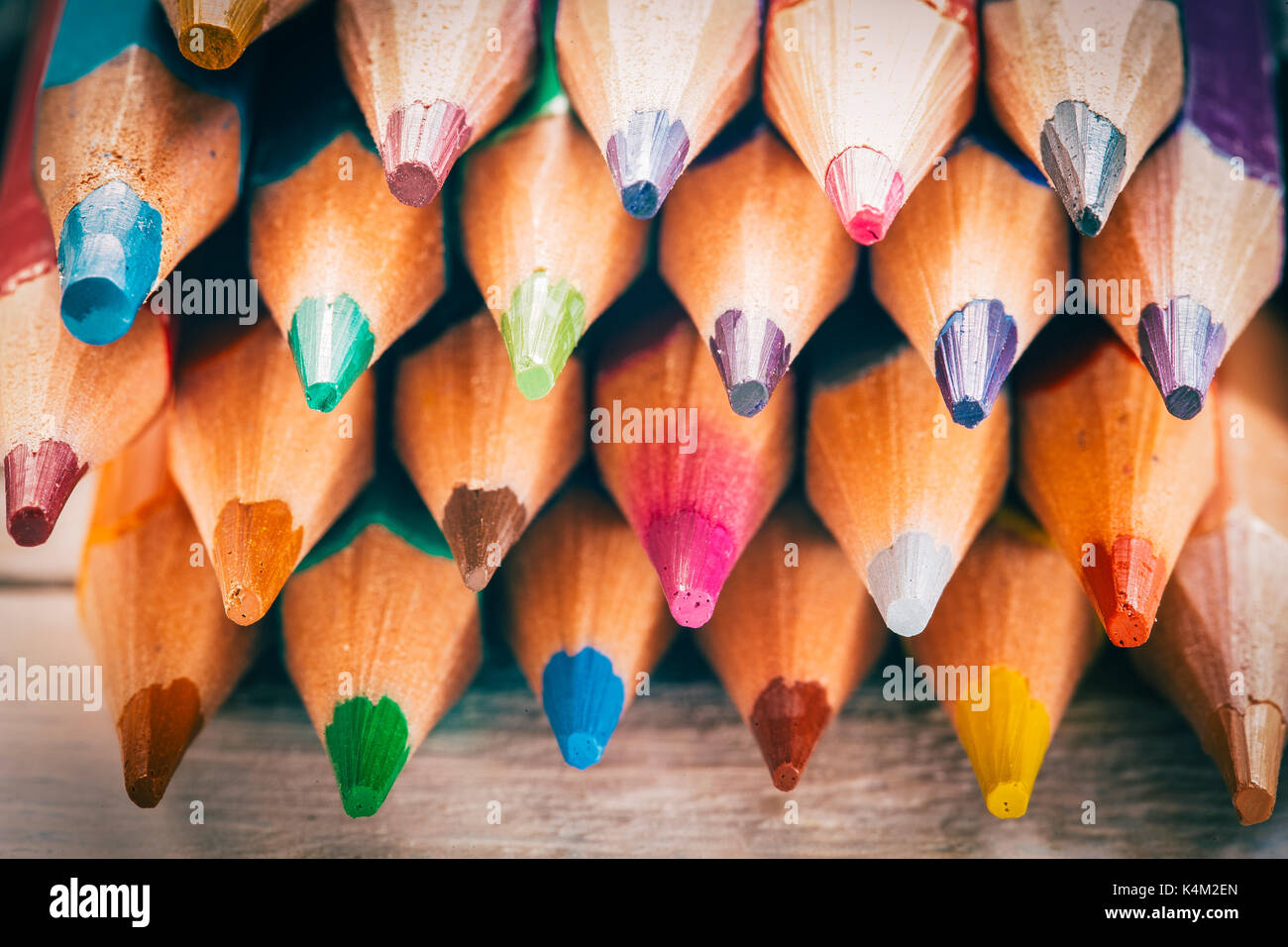 Group of color pencils Stock Photo - Alamy