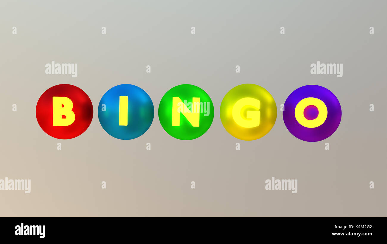 BINGO 3D rendering Stock Photo - Alamy