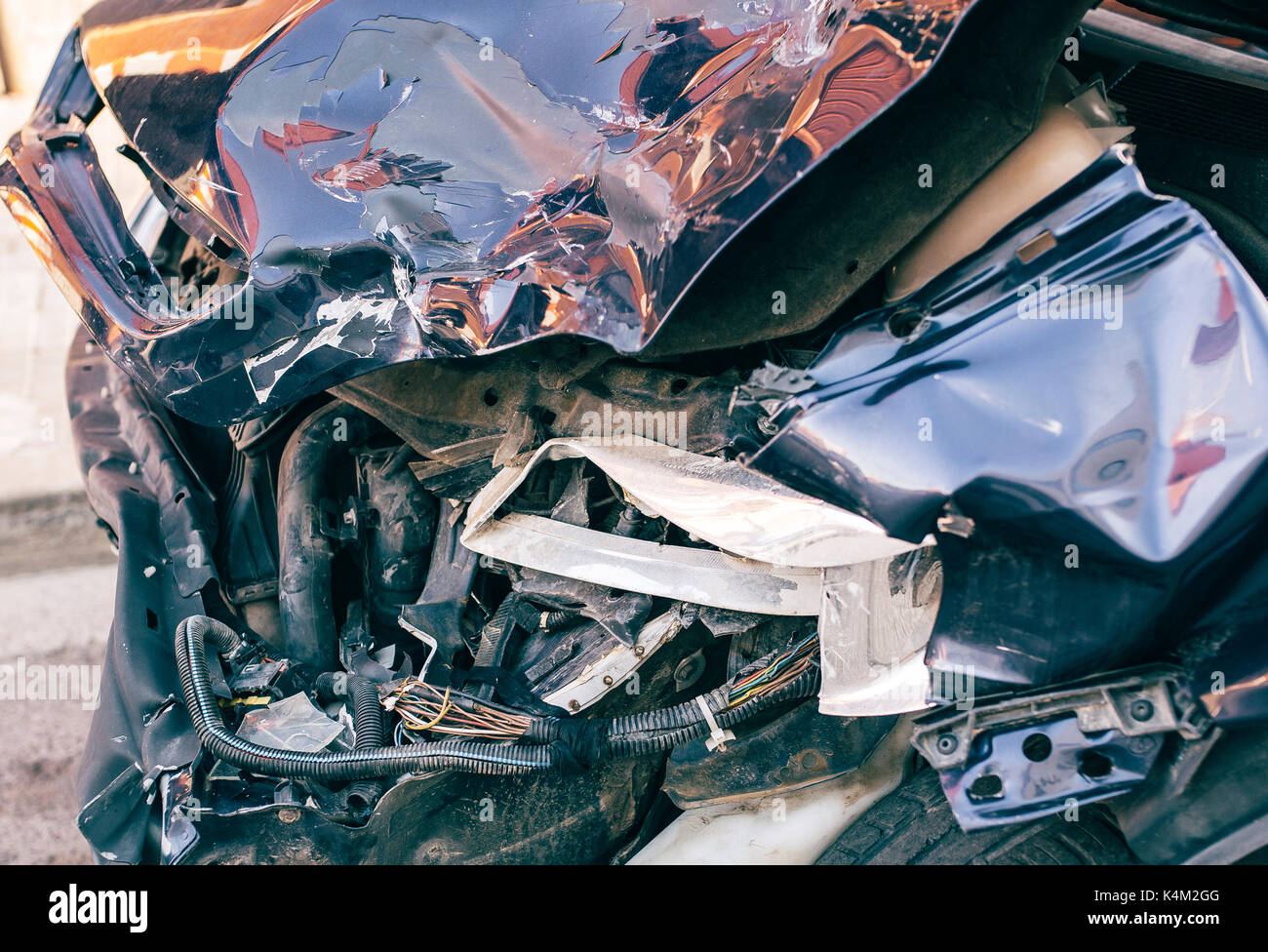 Car crashed detail Stock Photo - Alamy