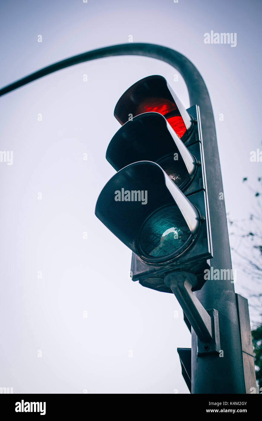 Semaphore in a red color Stock Photo - Alamy
