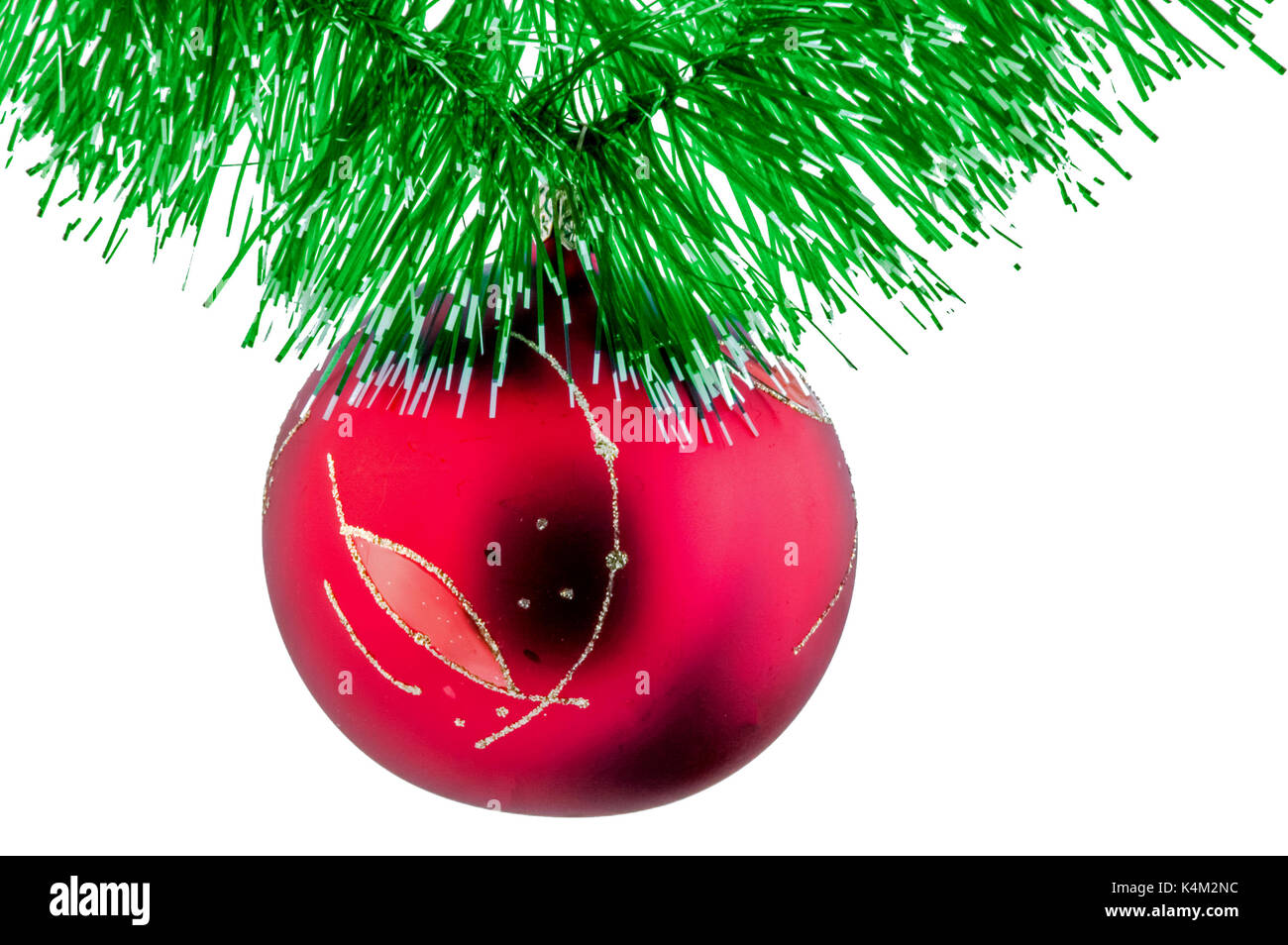 Red ball on the Christmas tree Stock Photo - Alamy