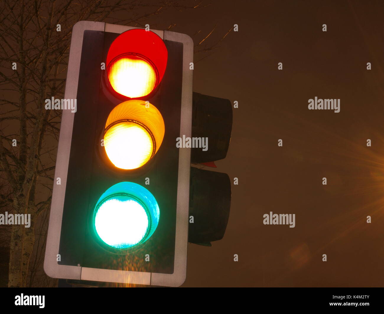 Traffic Light slow exposure Stock Photo - Alamy