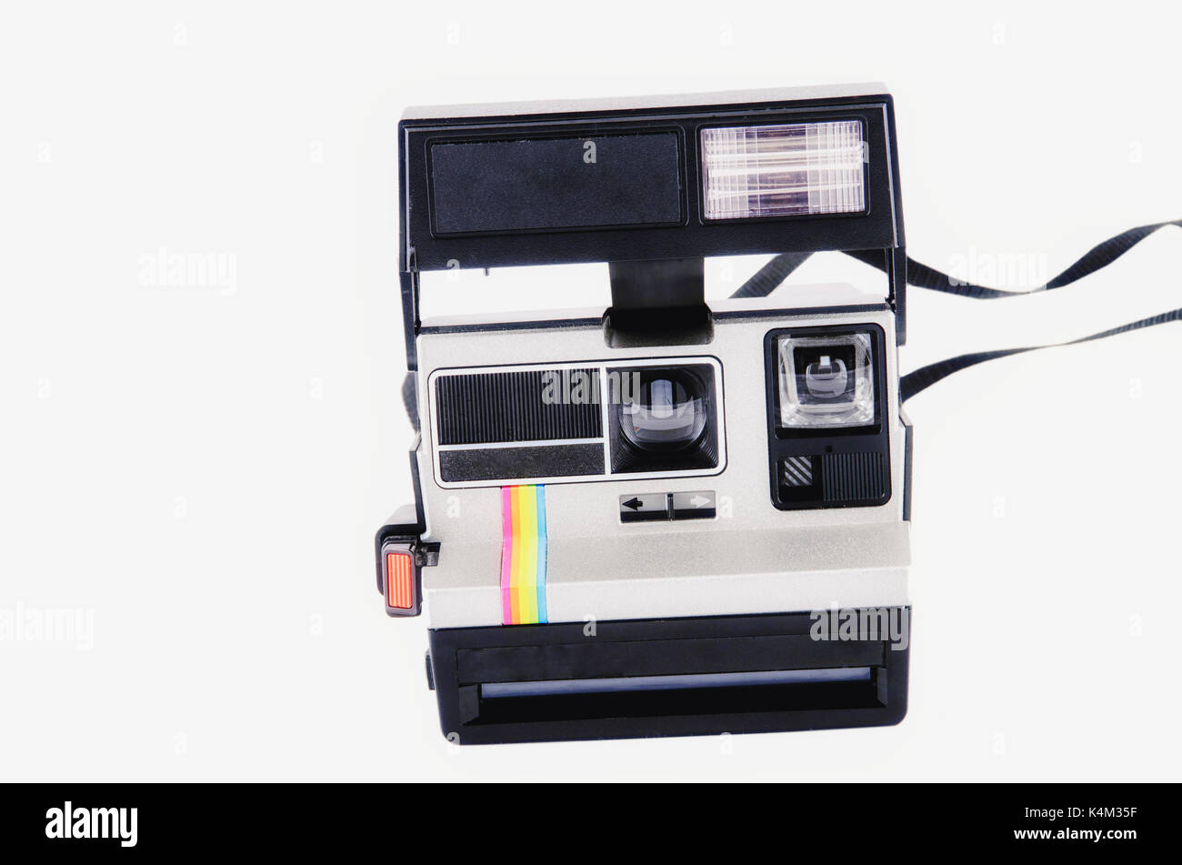 Vintage instant film camera isolated on a white background Stock Photo ...