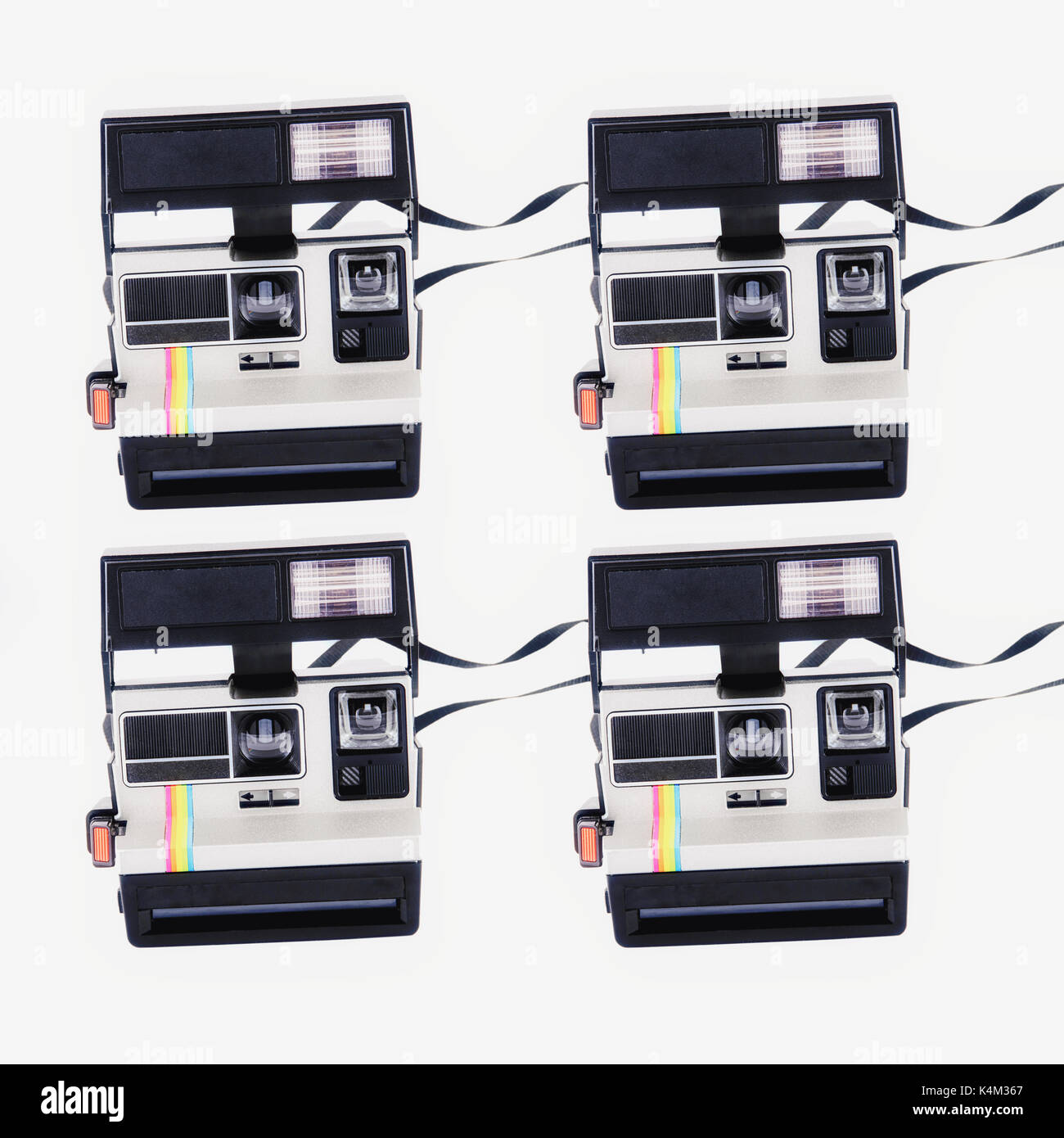 Vintage instant film camera isolated on a white background Stock Photo ...