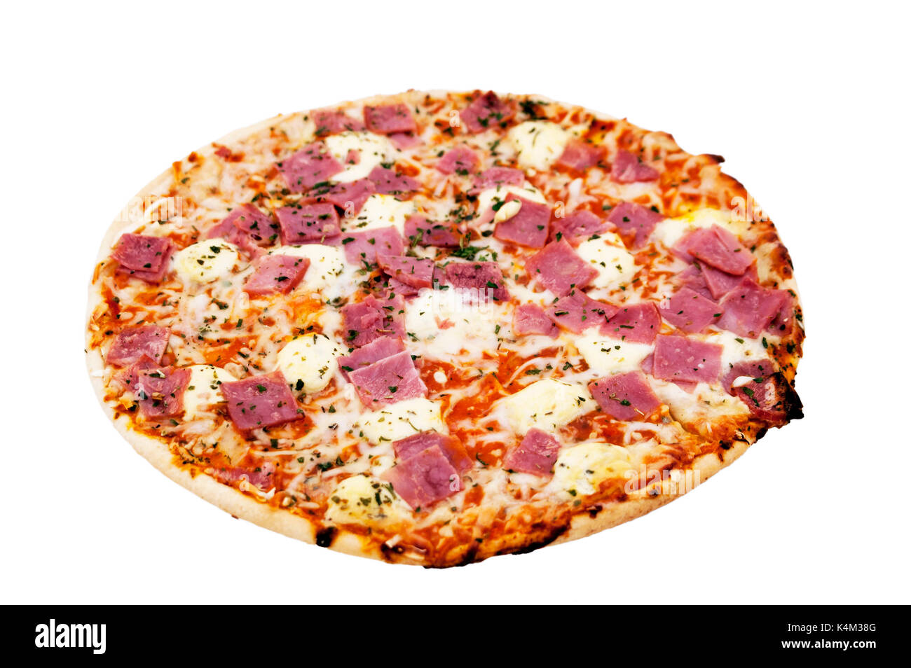 pizza with ham Stock Photo - Alamy